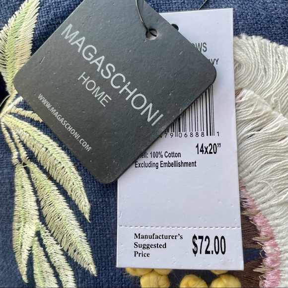 Magaschoni | Accents | Magaschoni 0 Cotton Covered Floral Pillow Dark ...